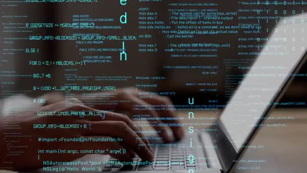 Conceptual Programming Coding Future Software Render Computer Graphic — Stock Video © Biancoblue