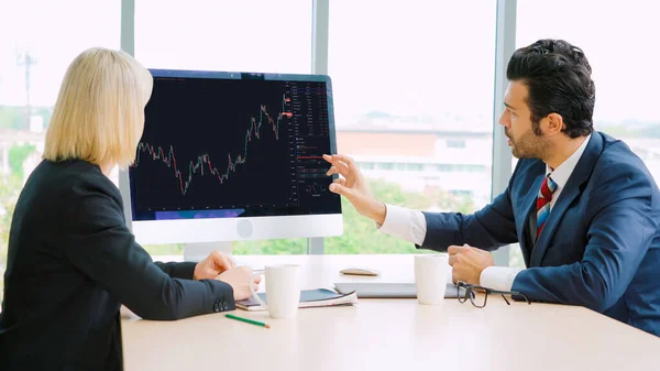 Stock market data chart analysis by ingenious computer software ...