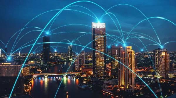 Smart digital city with connection network reciprocity over the ...