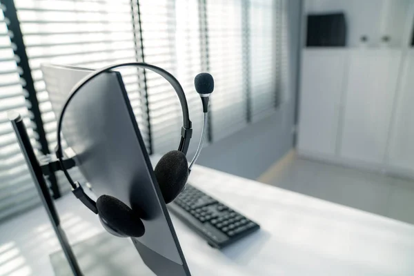 Essential equipment concept for competent online operators, call ...